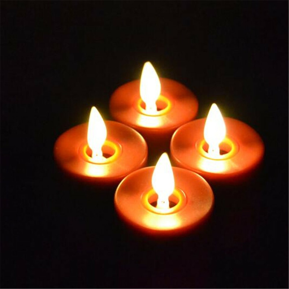 Luminara Flameless Red Rechargeable Tea Light Candles with Remote/timer ...