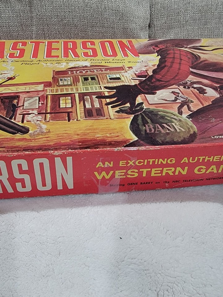 1958 Bat Masterson Board Game - Lowell 99.9% Complete (MISSING THE RED ...