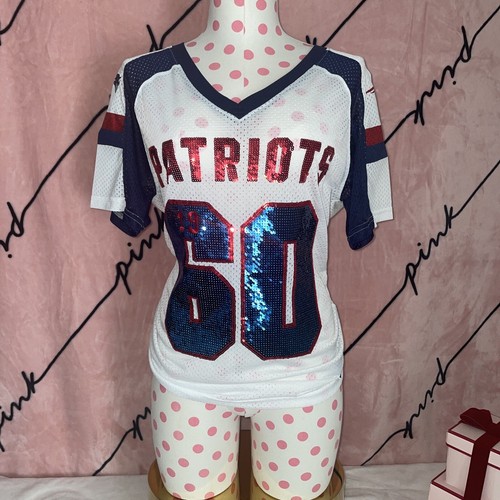 A15 *RARE Exclusive VICTORIA'S SECRET PINK Patriots NFL Football Bling ...