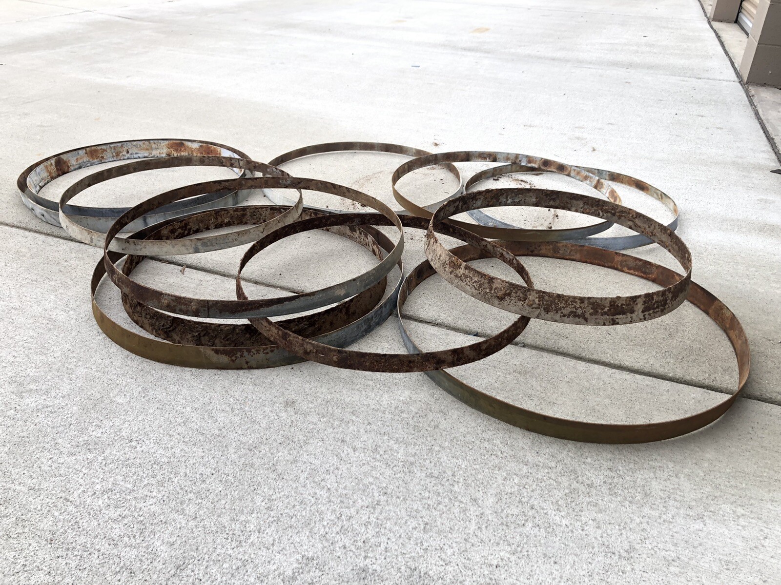 12 Antique Barrel Straps Wine Cask Whiskey Barrel Rings Rusty Vintage ...