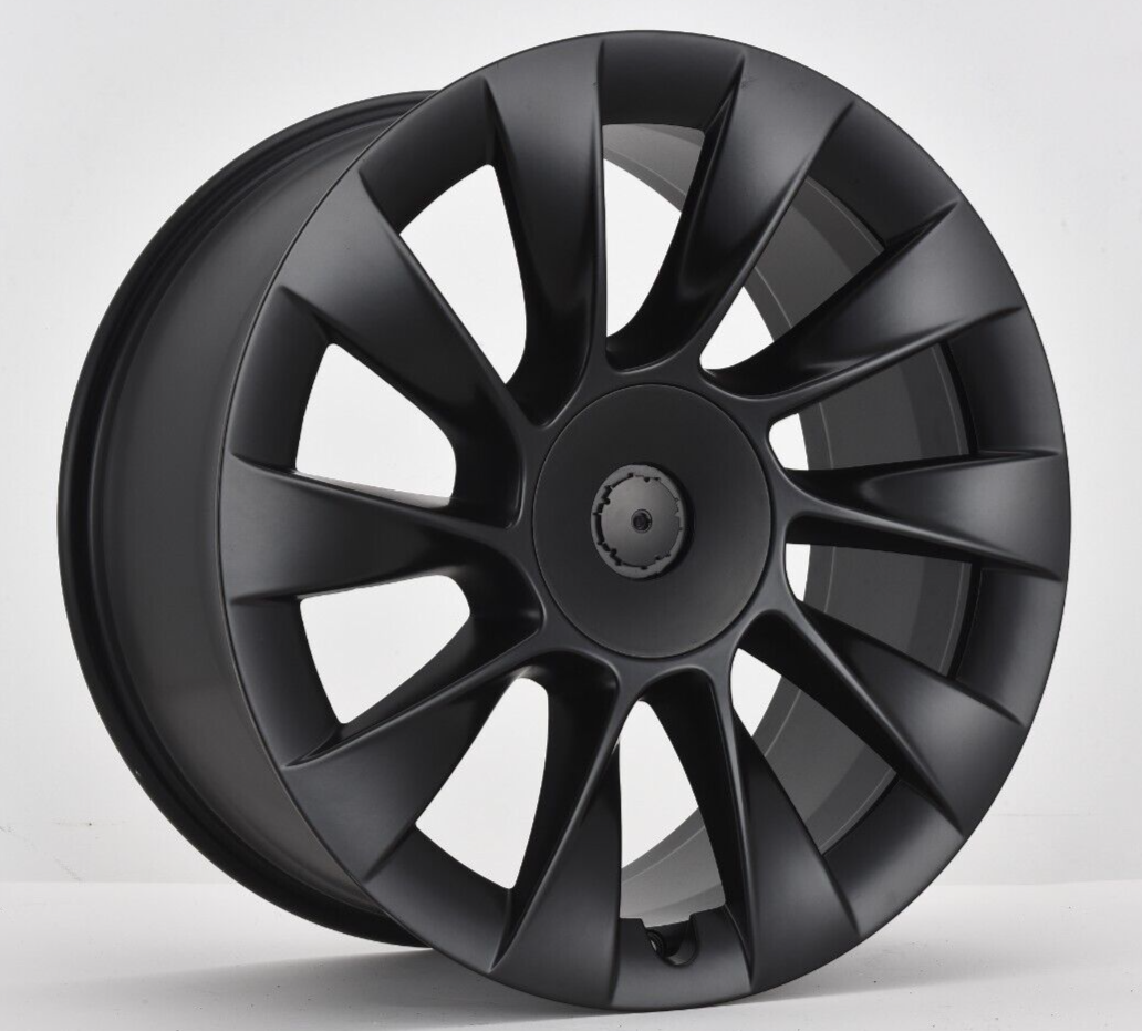 SET OF 4 TESLA PERFORMANCE TURBINE STYLE WHEELS RIMS 20x9.5 5x114 FIT ...