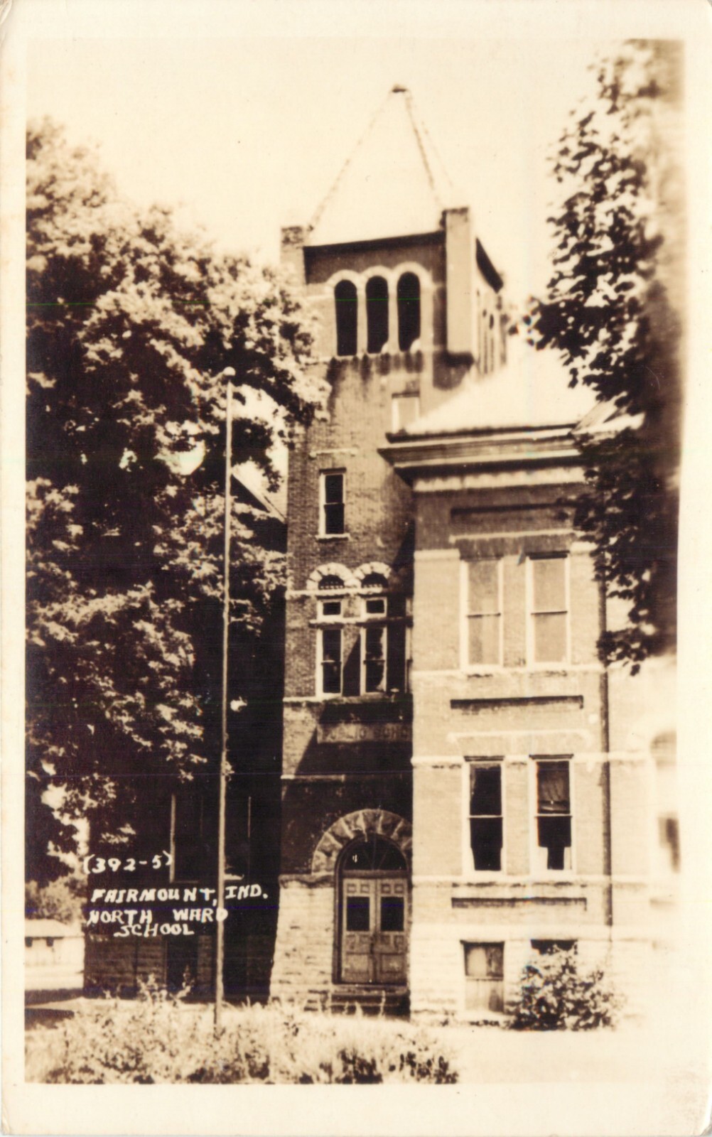 A View Of The North Ward School, Fairmount, IN Indiana RPPC | eBay
