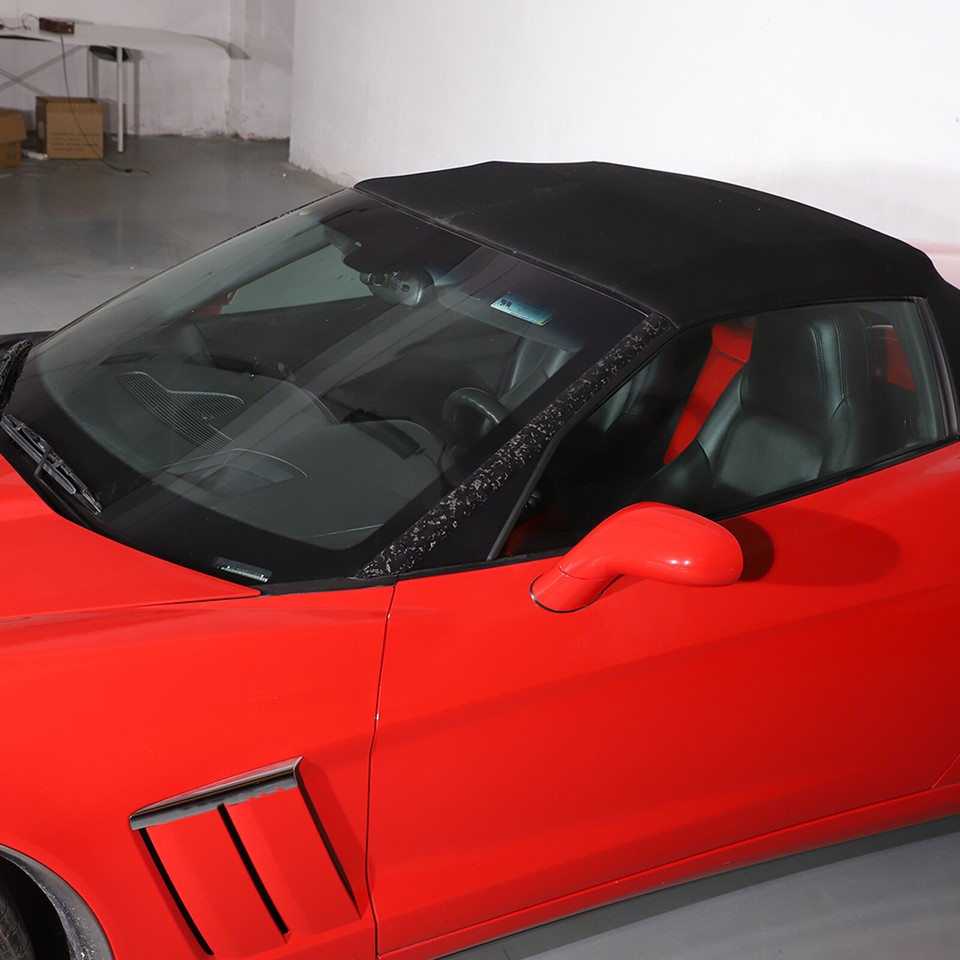 Forge Carbon Fiber Exterior Windshield A-Pillar Cover Trim For Corvette ...