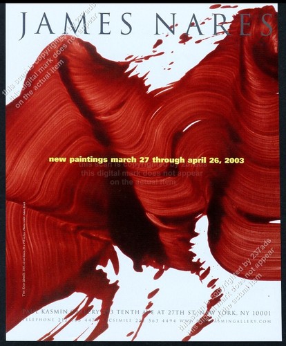 2003 James Nares The End painting NYC gallery show vintage print ad | eBay