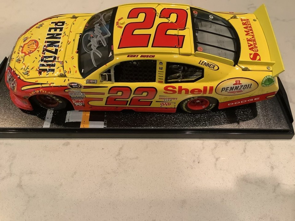 KURT BUSCH AUTOGRAPHED 2011 DODGE SHELL PENNZOIL INFINEON WIN DIECAST ...