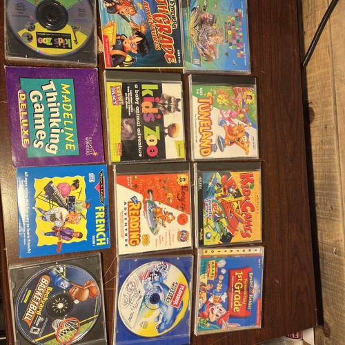 Vintage 1990's Children's Learning PC CD-ROM Games Win 95/98 Lot of 12 ...