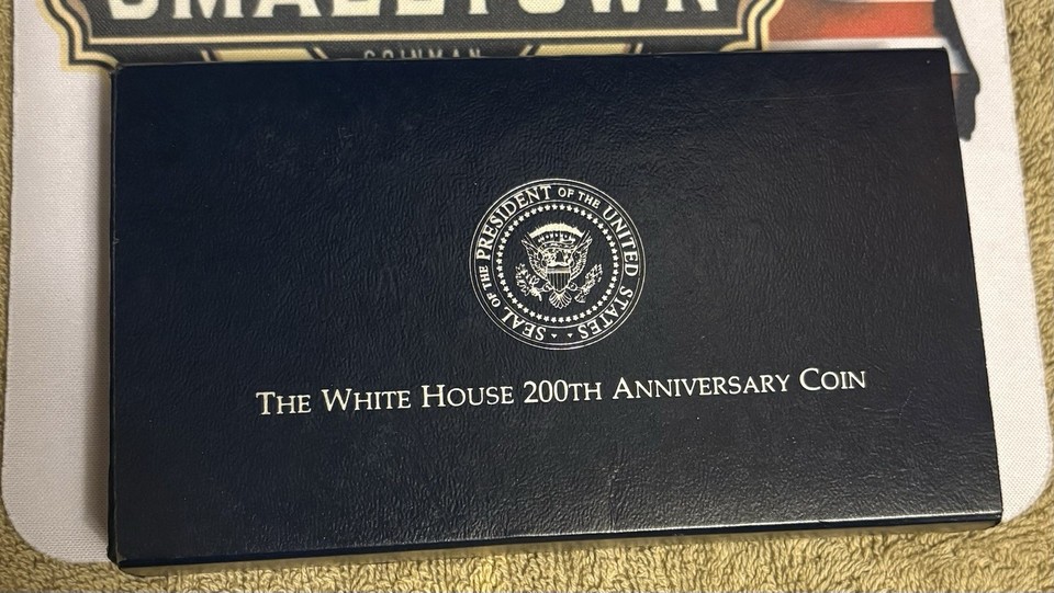 1992 White House 200th Anniversary Commemorative Proof Silver Dollar w ...