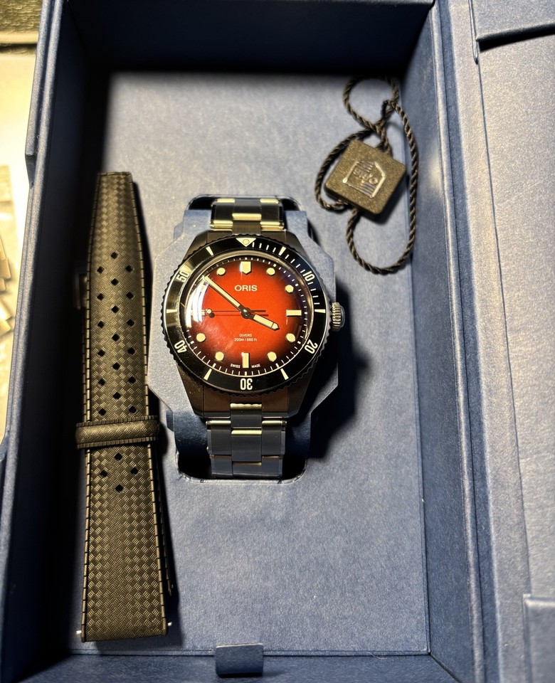 Oris X Red Bar Limited Edition II diver Sixty Five RRP2,300 | eBay UK