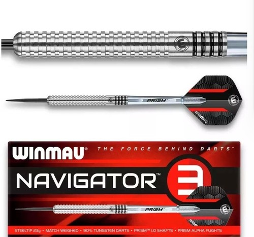 Winmau Navigator 3 23g 90 Tungsten Darts With Extras for sale online ...