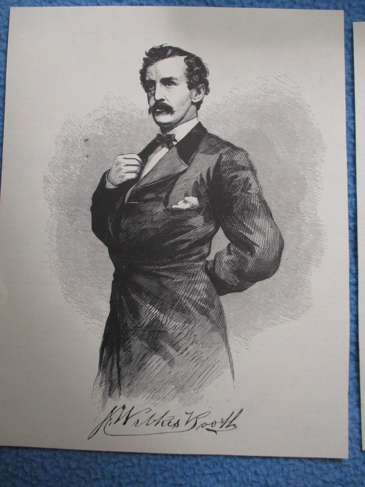1987 Harper's Weekly Civil War Prints - John Wilkes Booth & Lincoln ...