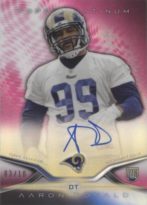 2014 Topps Platinum - Autograph Rookie Refractor Aaron Donald #74 Pink ...
