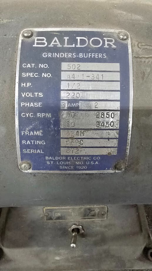 BALDOR 6" CARBIDE TOOL GRINDER w/ DIAMOND WHEELS AND STAND | eBay