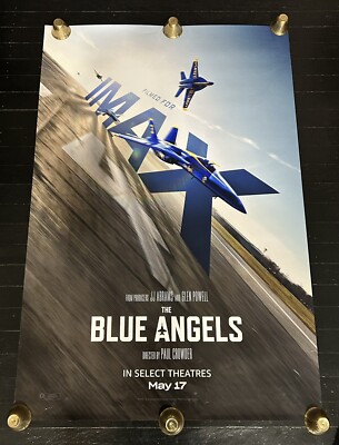 The Blue Angels,2024,Original,DS, One Sheet, 27”x40” IMAX, Glen Powell ...