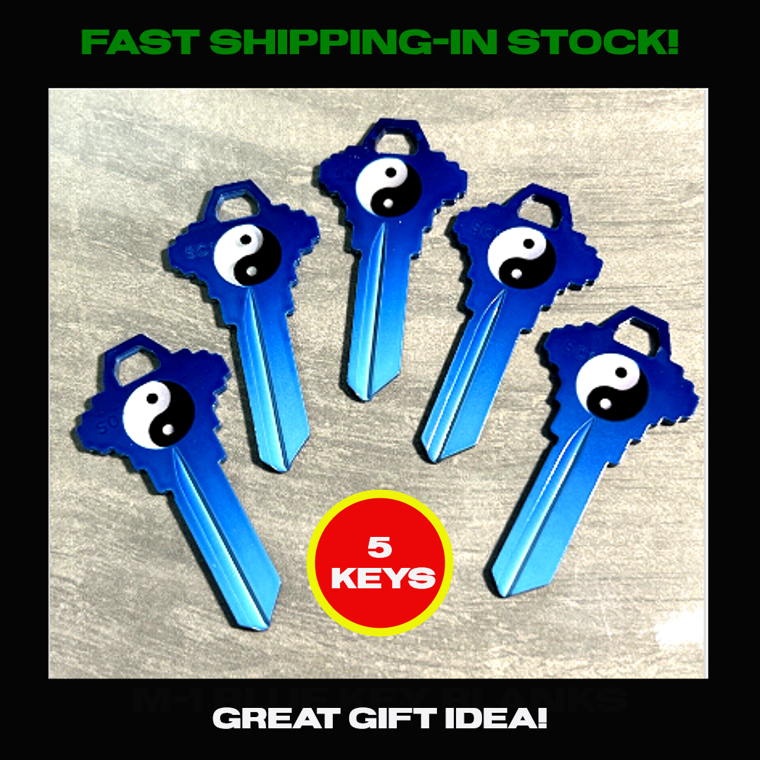 5X-YIN YANG SYMBOL KEYS Uncut NEW House Key Blanks HOUSE SCHLAGE SC-1 ...