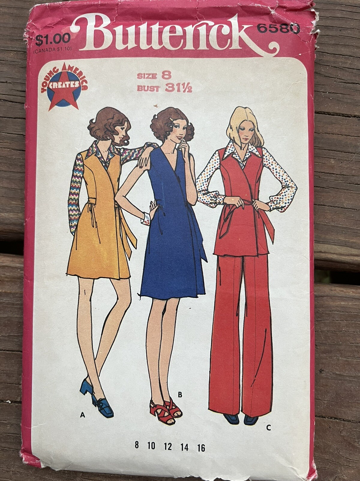 1970s Butterick 6579 Young America Designer Janet Petros Sewing Pattern ...