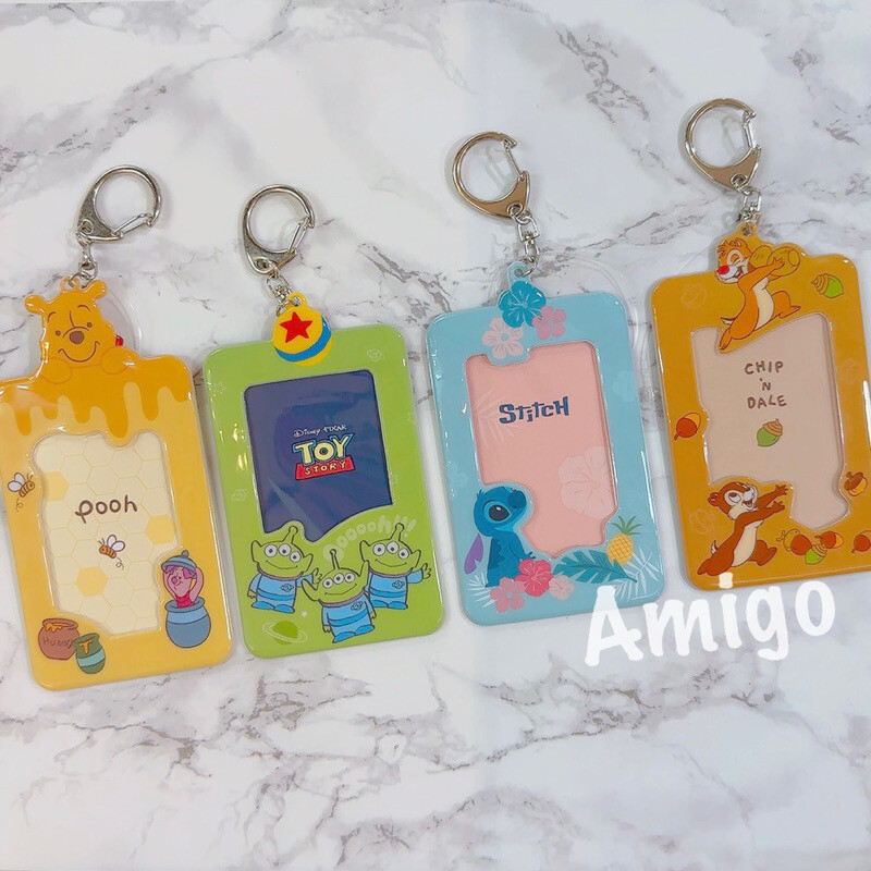Disney ID Cards Case Pooh Chip Dale Stitch Key Toy Story Bus Pass ...