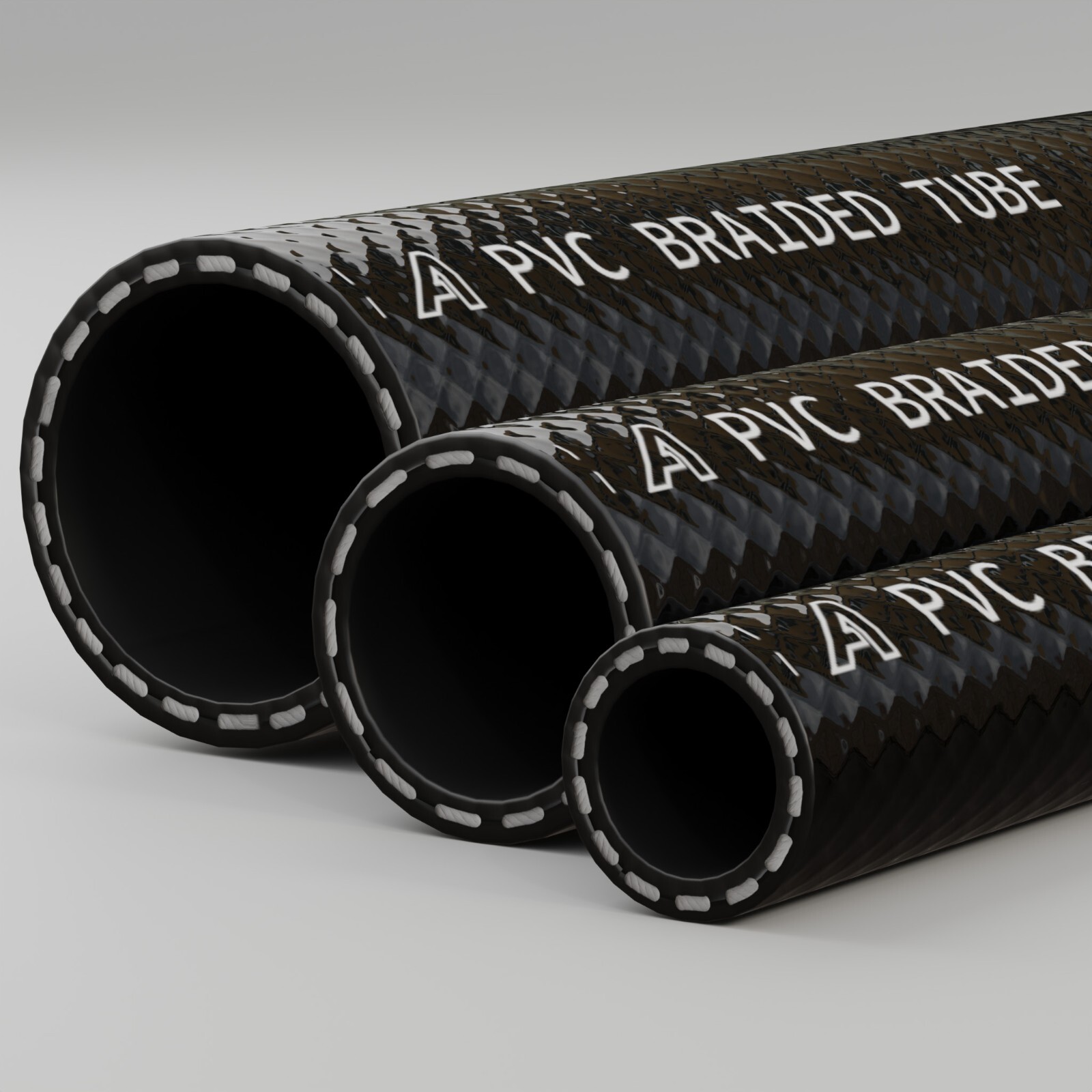 PVC Black Braided Reinforced Hose Pipe / Hosepipe for Water / Oil / Gas ...