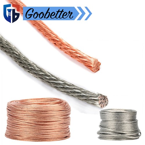 Copper/Tin Plated Round Twisted Wire Fabric Braided Cable Flex 2.5mm² ...