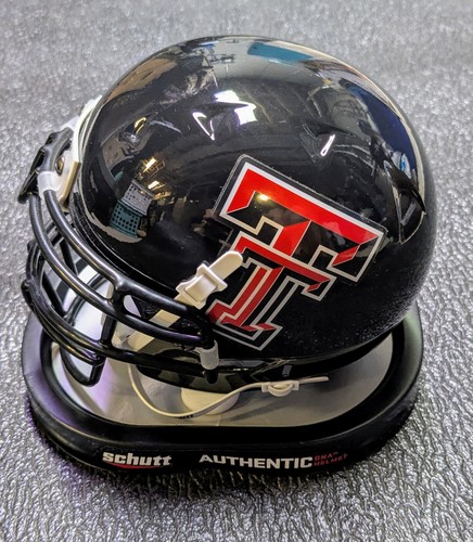 Schutt Authentic Replica Mini Helmet Texas Tech Red Raiders NCAA Black ...