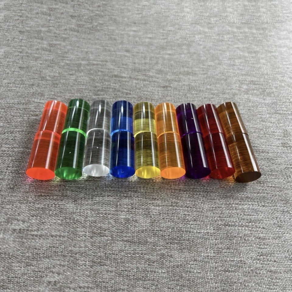 Billiard Acrylic Transparent Carom Pool Cue Colorful Ferrule Dia14mm X ...