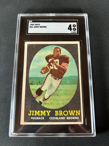 Original 1958 Topps Jim (Jimmy) Brown # 62; SGC 4; HOF; Rookie; Free ...