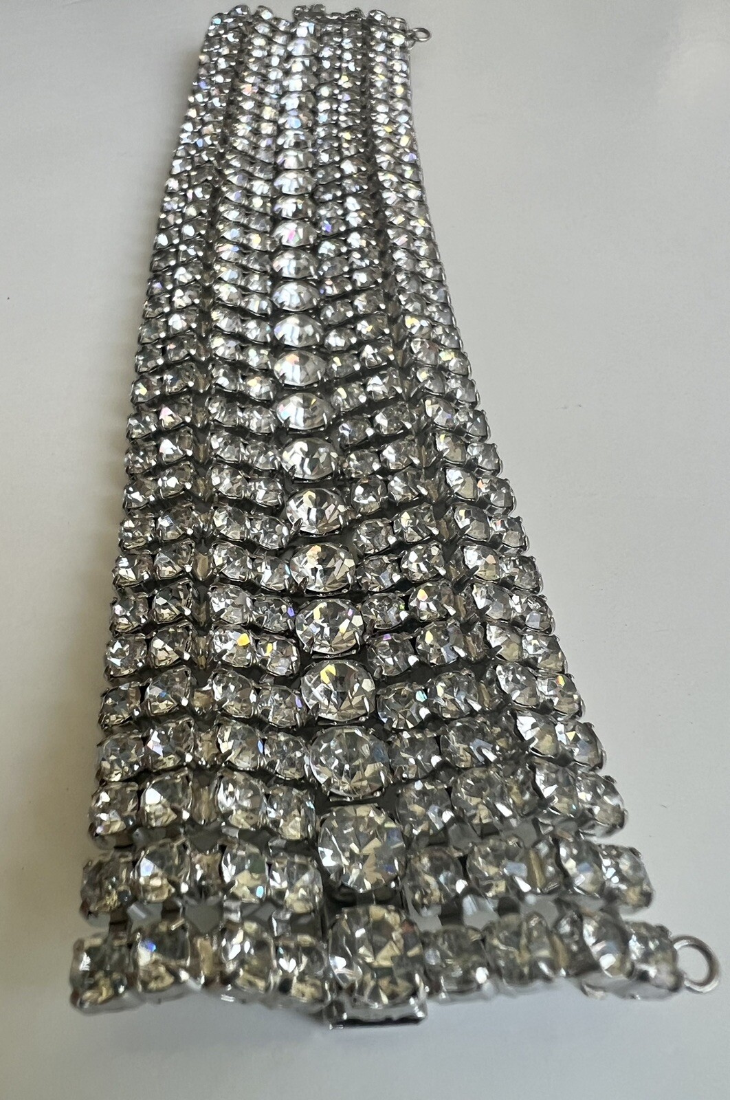 BIG BEAUTIFUL EXTRA WIDE VINTAGE SPARKLING RHINESTONE… - Gem