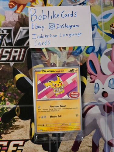 Pokemon TCG Indonesia Pikachu Batik Sealed Flower 190/SV-P | eBay