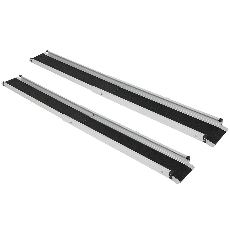 Aluminum Adjustable Non-skid Loading Wheelchair Telescoping Track Ramp ...