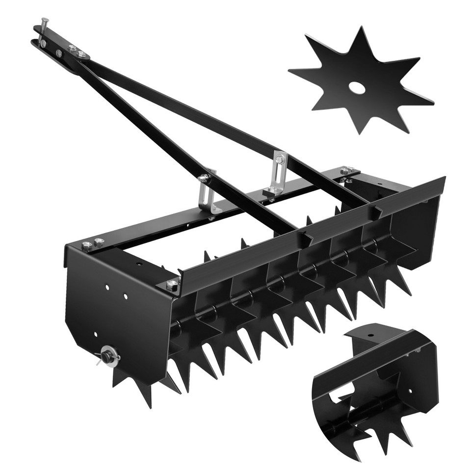 32" Tow Behind Spike Aerator, Tractor Lawn Aerator Soil Penetrator ...