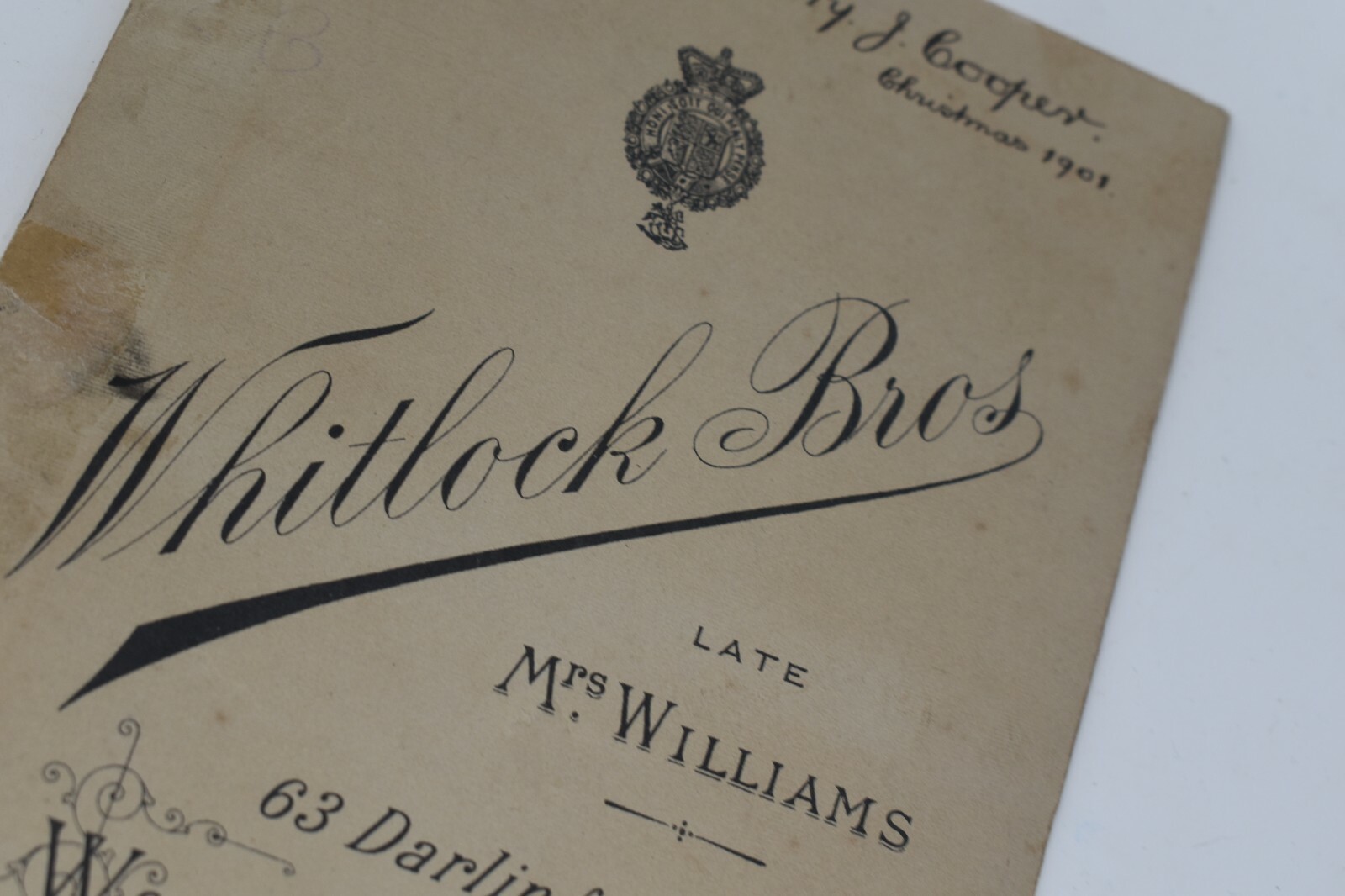 Vintage Handmade Antique Collectible Whitlock Bros Late 1901 Card | eBay UK