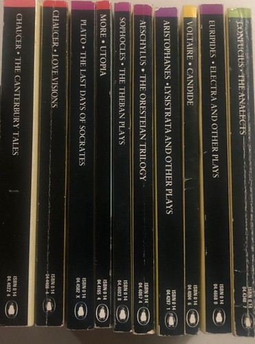 Penguin Classics, Vintage Trade Paperbacks, Lot of 10, Black Spines | eBay