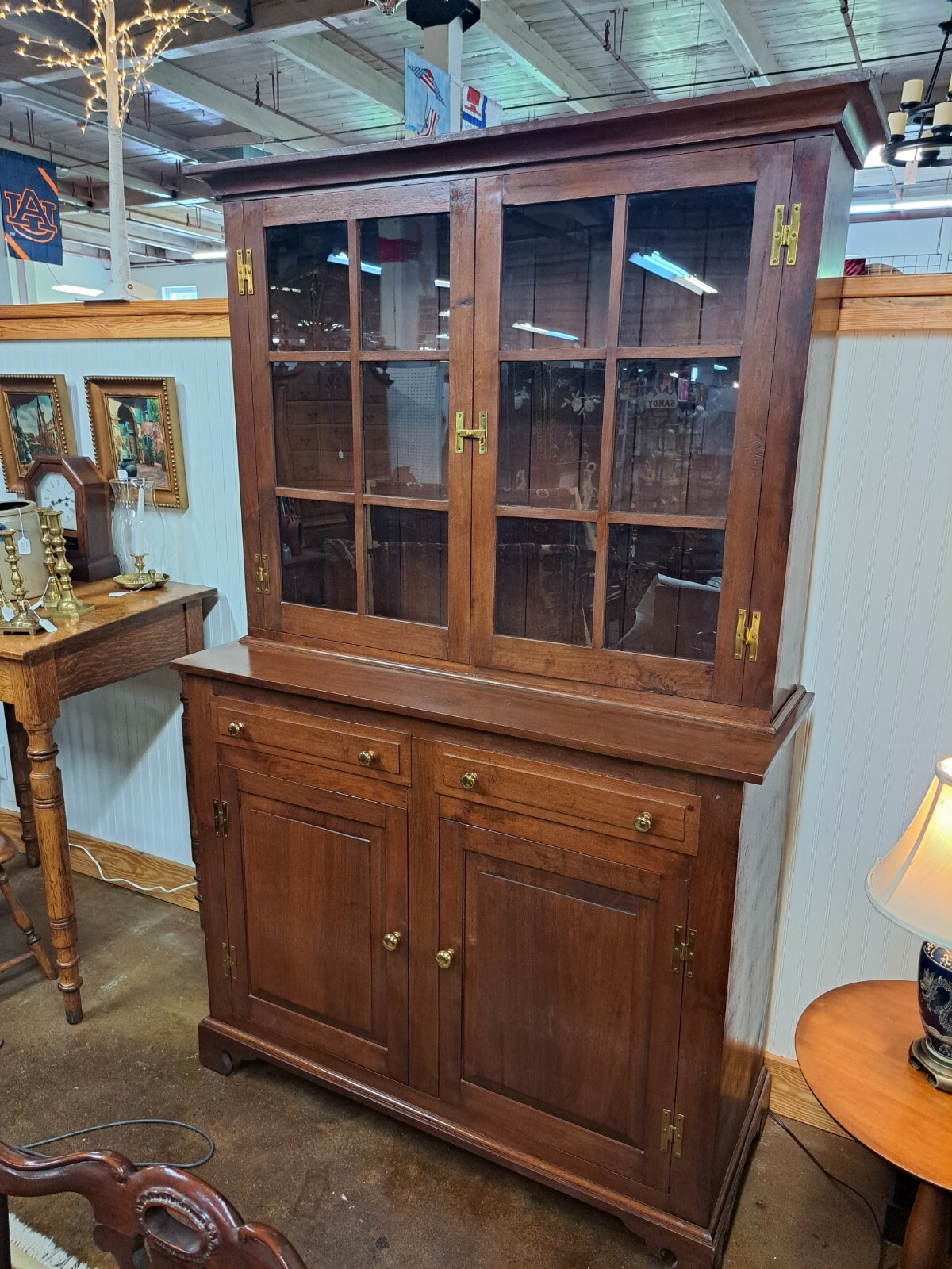 North Carolina, Walnut Shop Made Stepback Cupboard 20thc | eBay