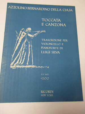 Azzolino Bernardino Della Ciaja Toccata E Canzona Cello and Piano Sheet ...