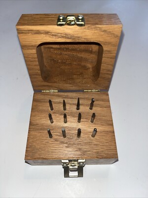 12 Piece Bur Bit Set With Wooden Case Used NICE | eBay