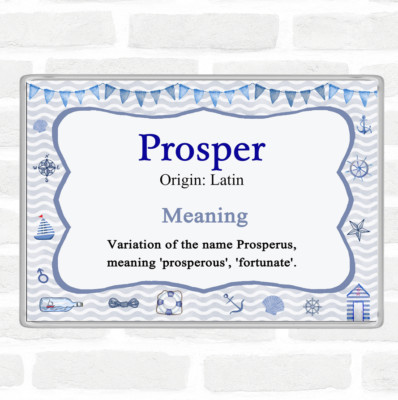Prosper Name Meaning Jumbo Fridge Magnet Nautical | eBay UK