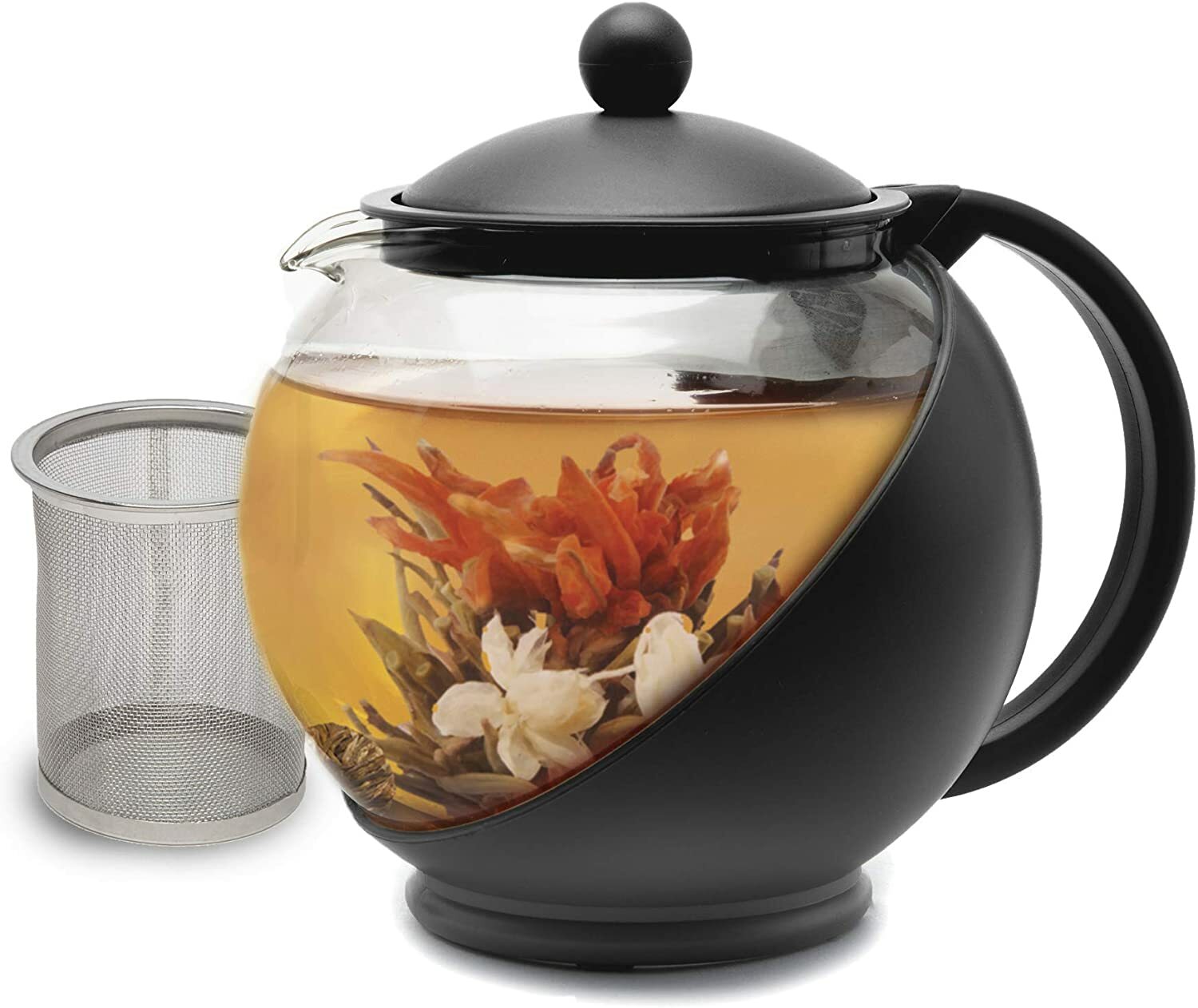 Primula Half Moon Teapot with Removable Infuser, Borosilicate Glass Tea ...