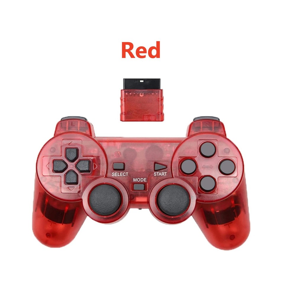Wireless Game Controller Dual Vibration Gamepad For PlayStation 2 PS2 ...