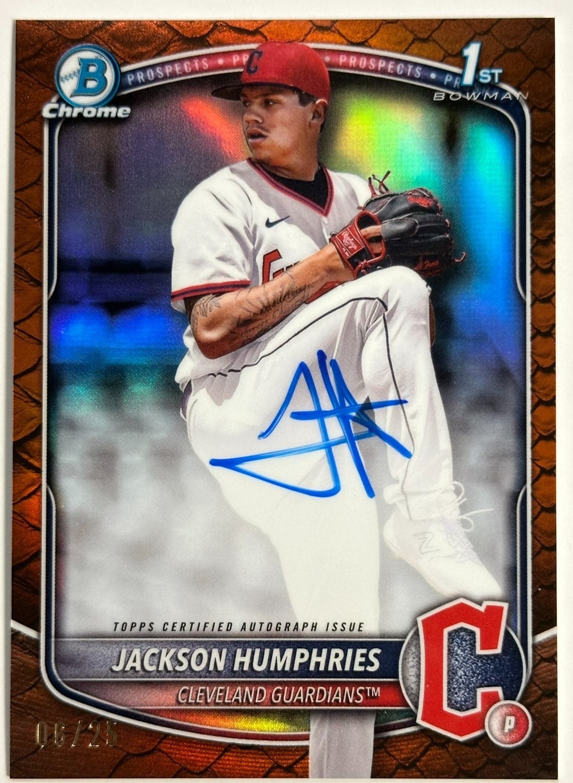 2025 Bowman - Chrome Prospect Autographs Jackson Humphries #CPA-JHU ...