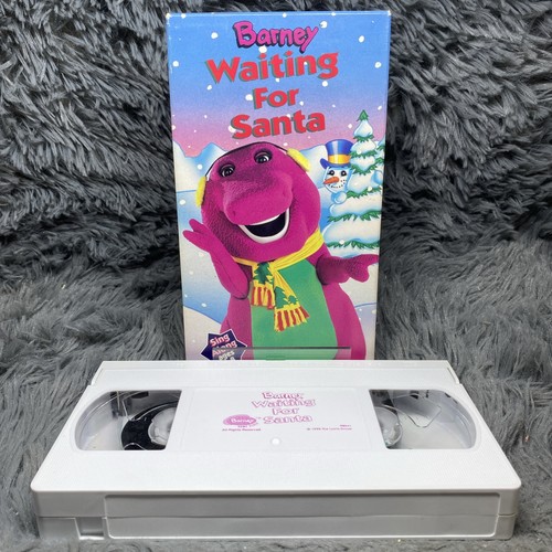 Barney: Waiting for Santa VHS Tape 1990 Sing Along White Tape Christmas ...