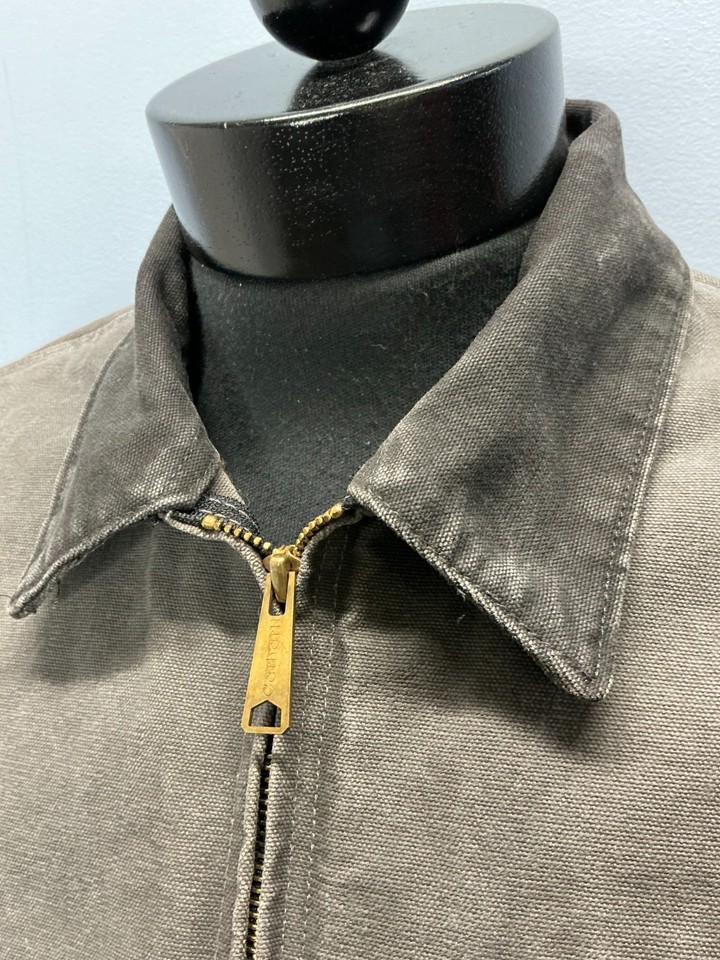 Vintage Carhartt J97 Detroit Jacket grey Large LONG Beautiful example ...