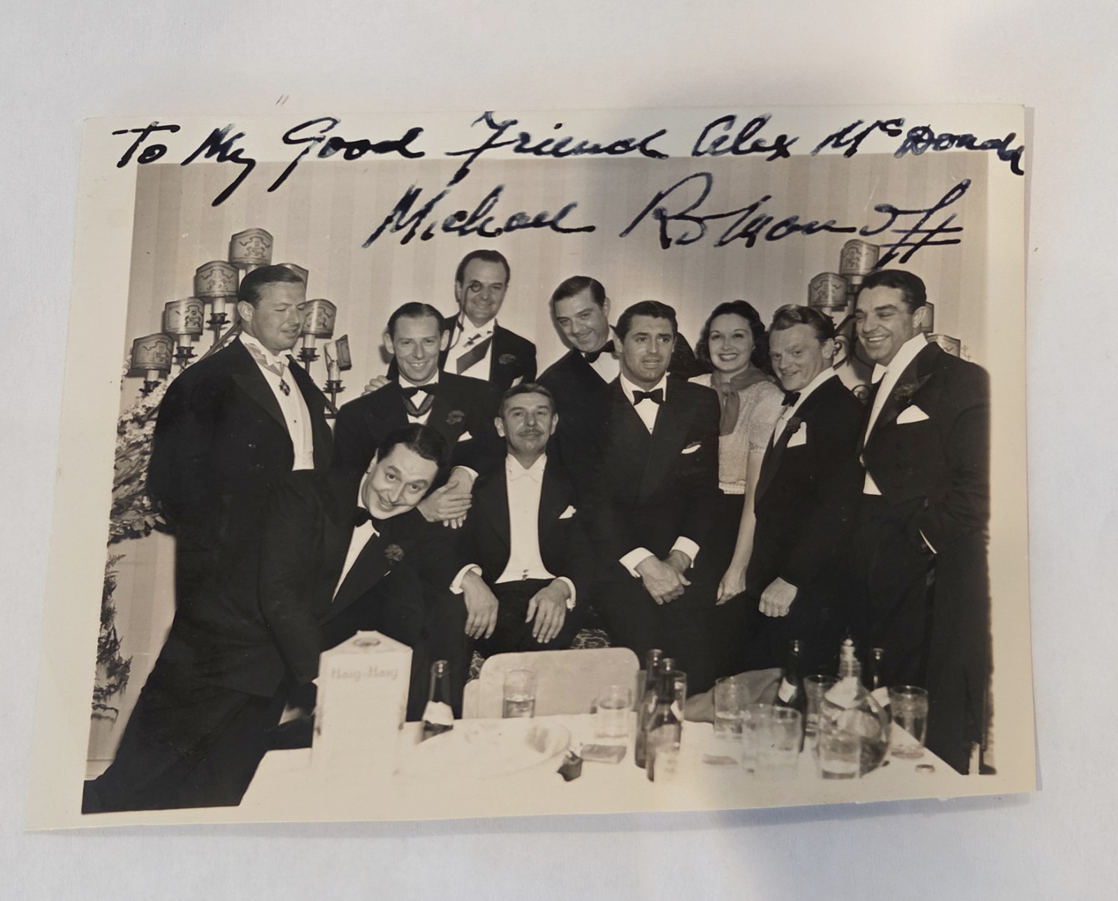 Cary Grant James Cagney Signed Mike Romanoff Candid Romanoff's ...