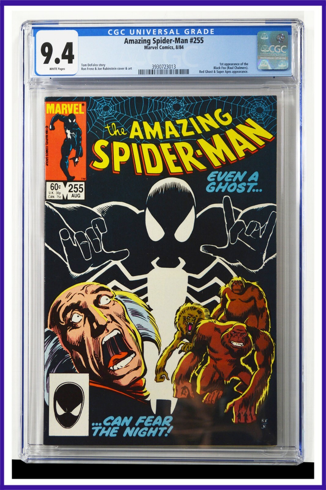 Amazing Spider-Man #255 CGC Graded 9.4 Marvel August 1984 White Pages ...