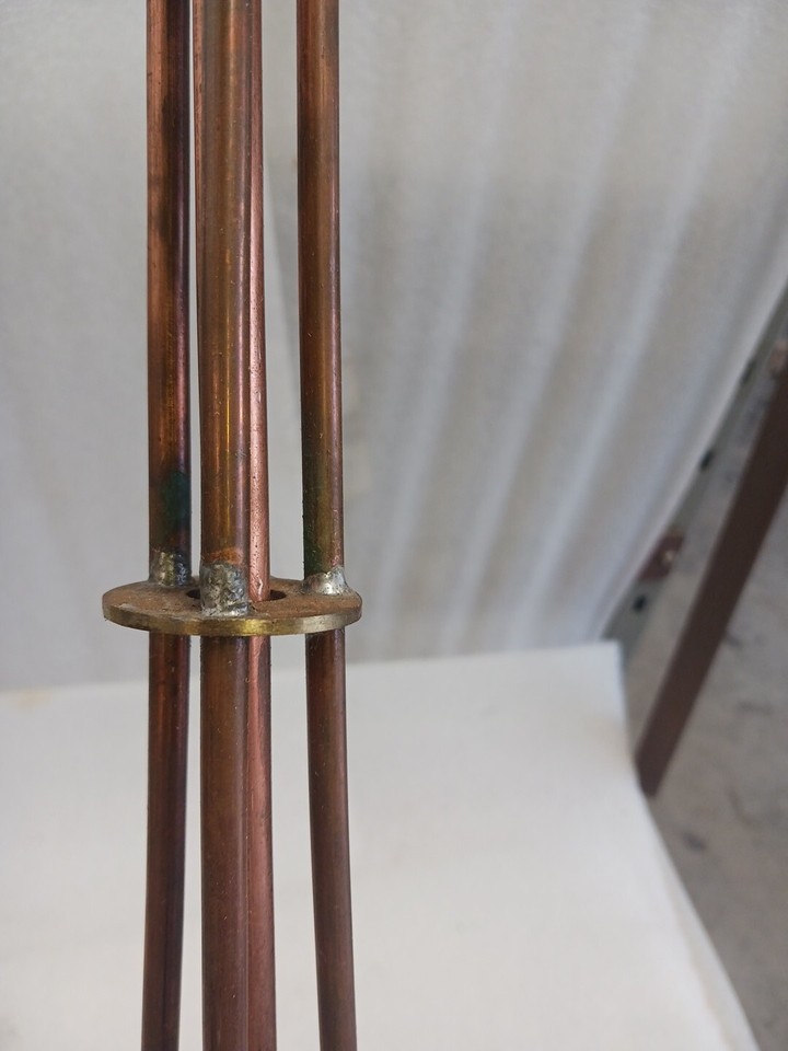 New 48" Copper Clad Lightening Rod Kit W Brass Mounting Cable Clamp ...