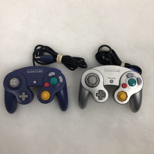Two Nintendo Gamecube Controller Purple and Silver | eBay
