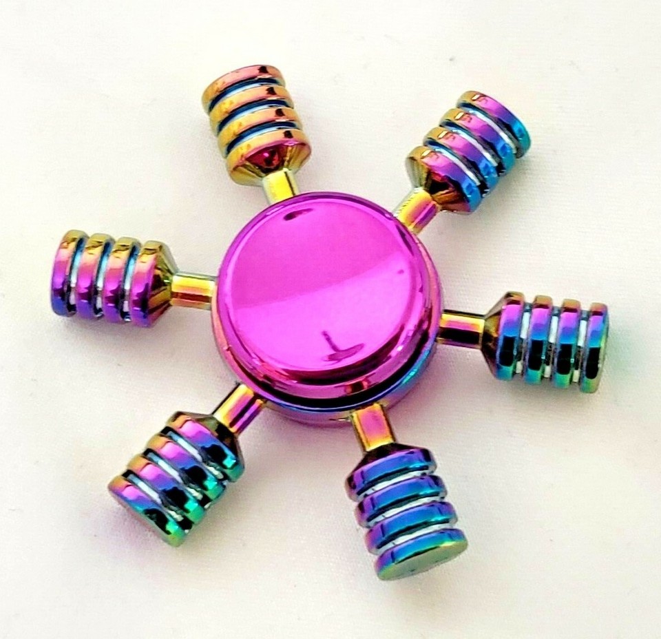 Piston Oil Slick Rainbow Fidget Spinner Toy Boys Girls Kids Adults ADHD ...