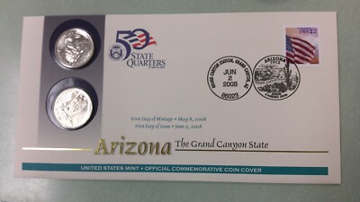 2008 two Arizona State quarters First Day Cover (502) | eBay