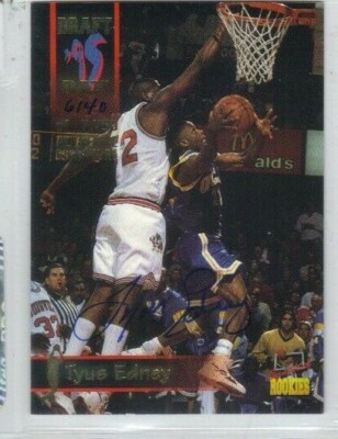 Tyus Edney UCLA Bruins SIGNED AUTOGRAPHED 1995 Signature Rookie Card #8 ...
