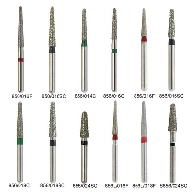 Dental Diamond Burs FG Round End Taper Super Coarse Fine Grit High ...