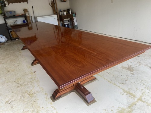 Beautiful 14 Foot Dining Or Conference Table, Gorgeous Polyurethane ...