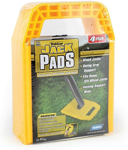 Camco 44595 Yellow Plastic RV Stabilizer Jack Pads 4 Pack | eBay